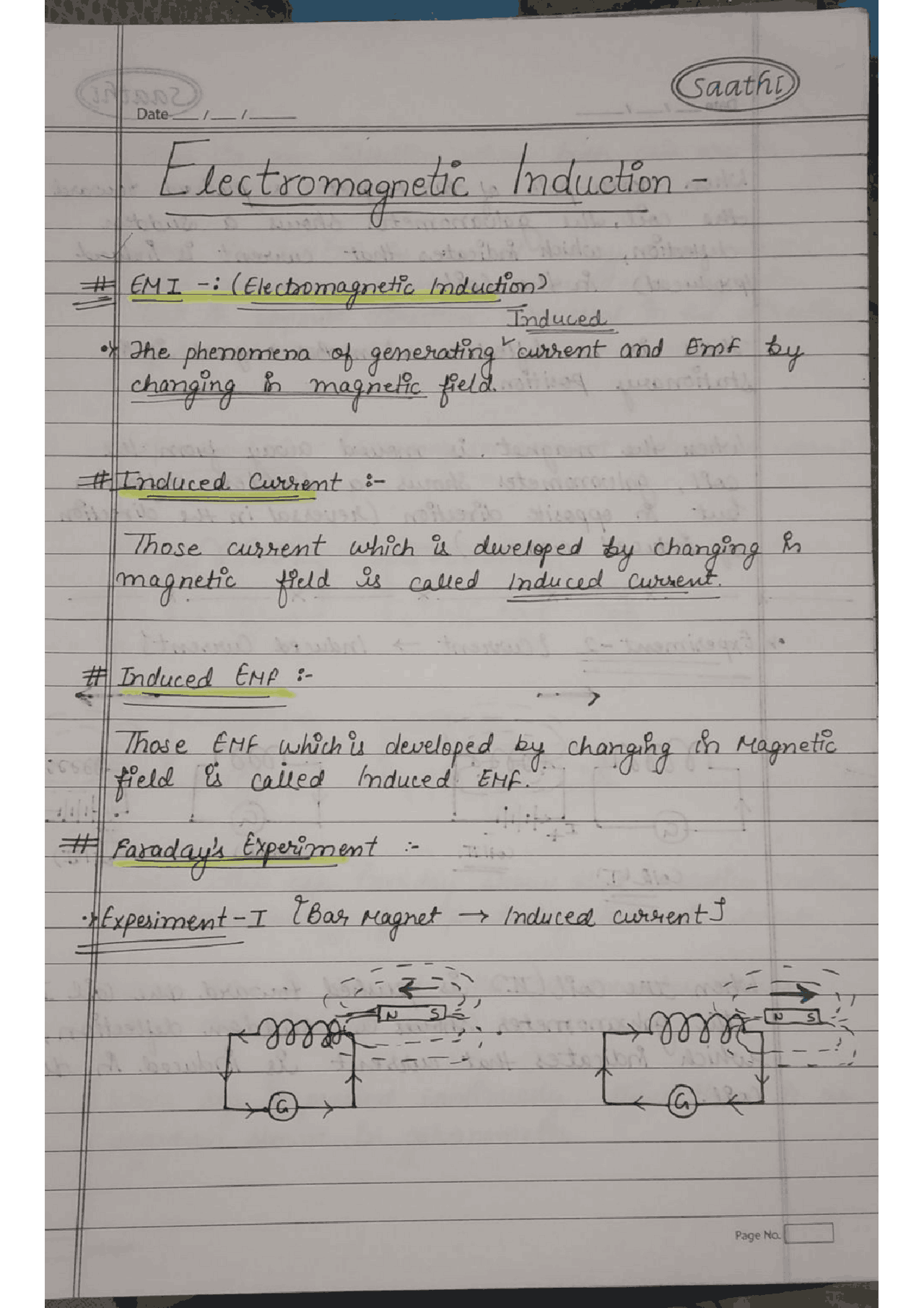 Electromagnetic Induction Grade 12 Lecture Notes Physics Docsity