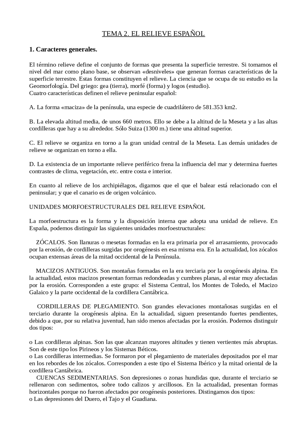Bloque 2 Geografía 2022 Apuntes De Geografía Docsity