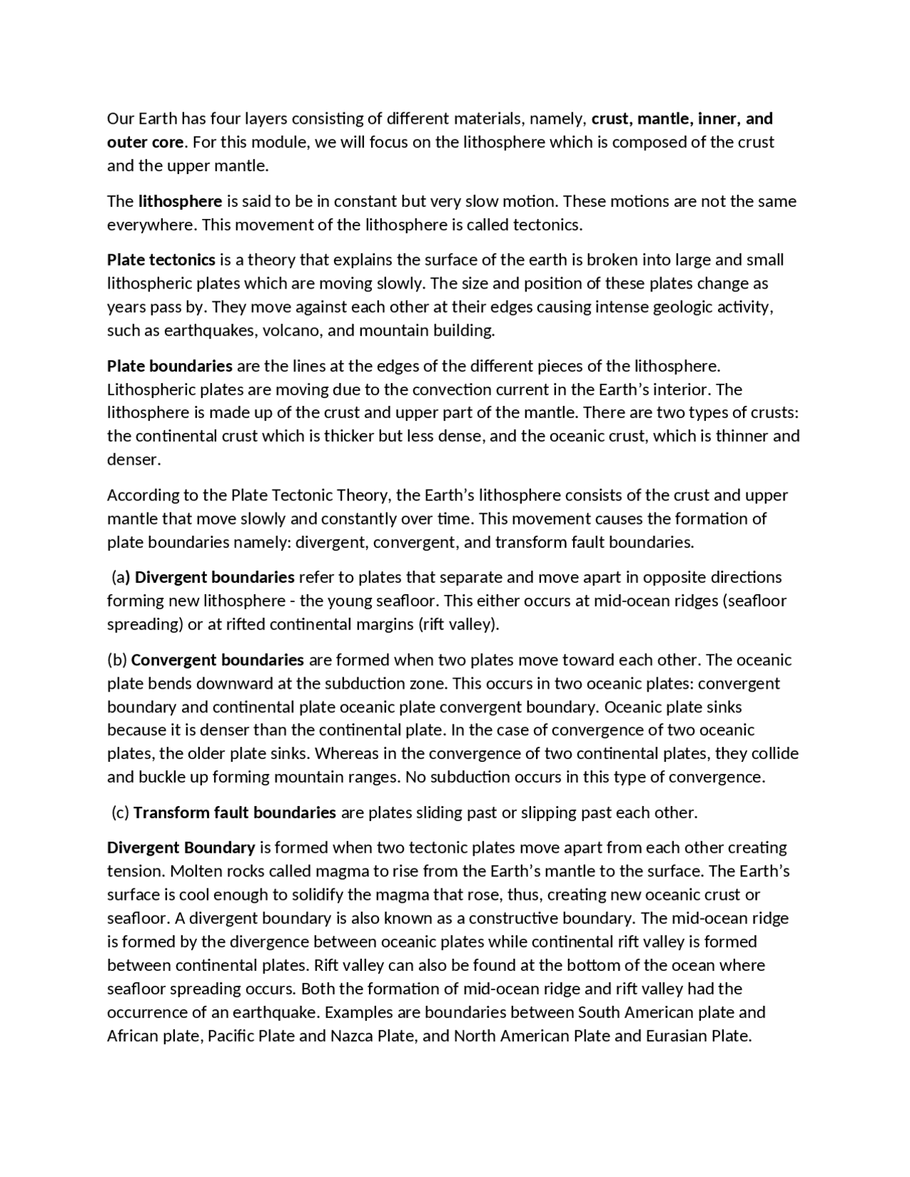 Earth Science 10 Quarter 1 | Study notes Earth science | Docsity