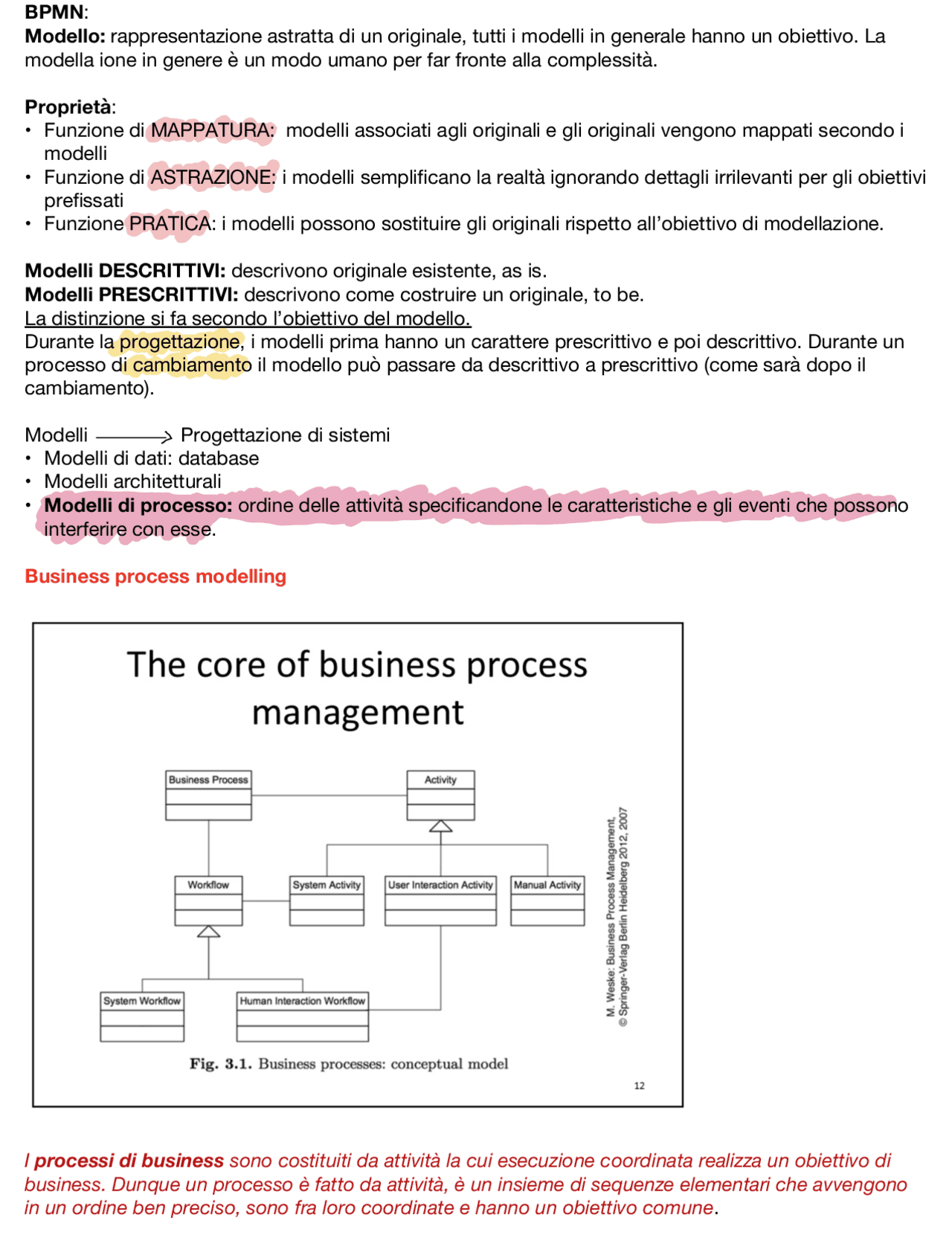 Gestione Dei Processi Appunti Di Gestione Progetti Docsity