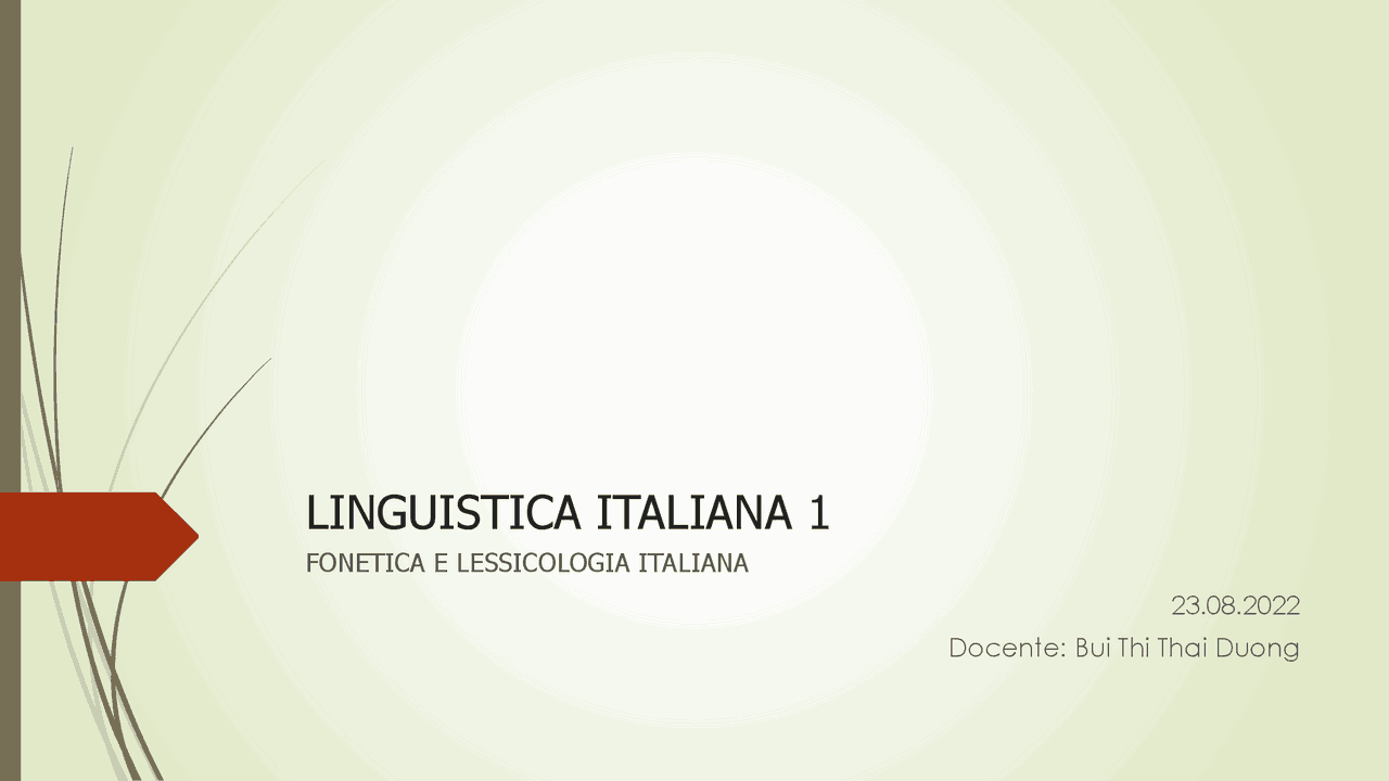 Corso di Linguistica Italiana 1: Fonetica e Lessicologia | Cheat Sheet ...