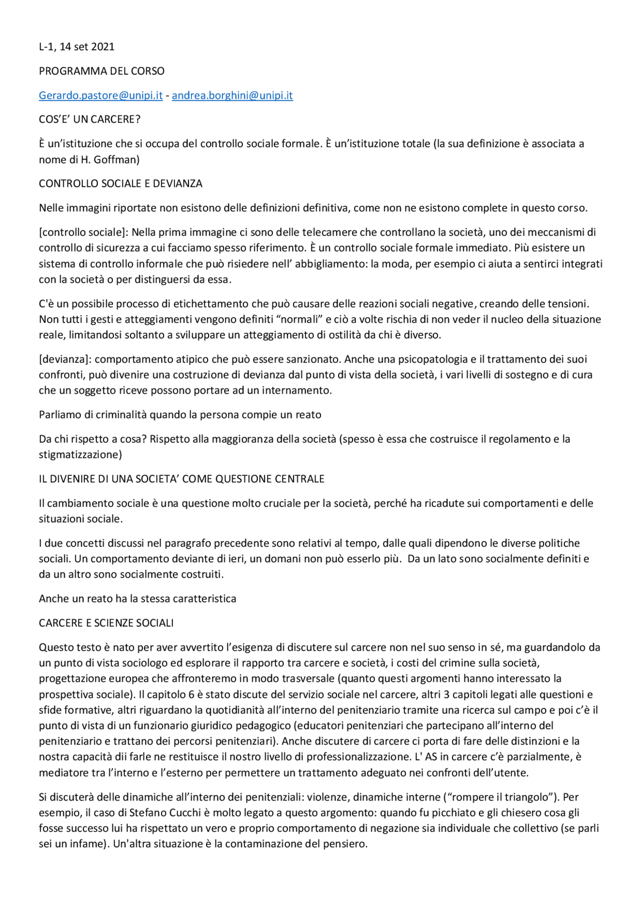 Prima Parte Degli Appunti Di Devianza Appunti Di Sociologia Della