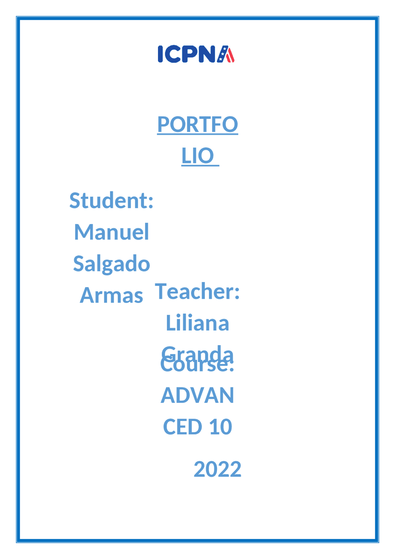 PORTFOLIO ADVANCED 10 ARW1 ICPNA | Guías, Proyectos, Investigaciones de ...
