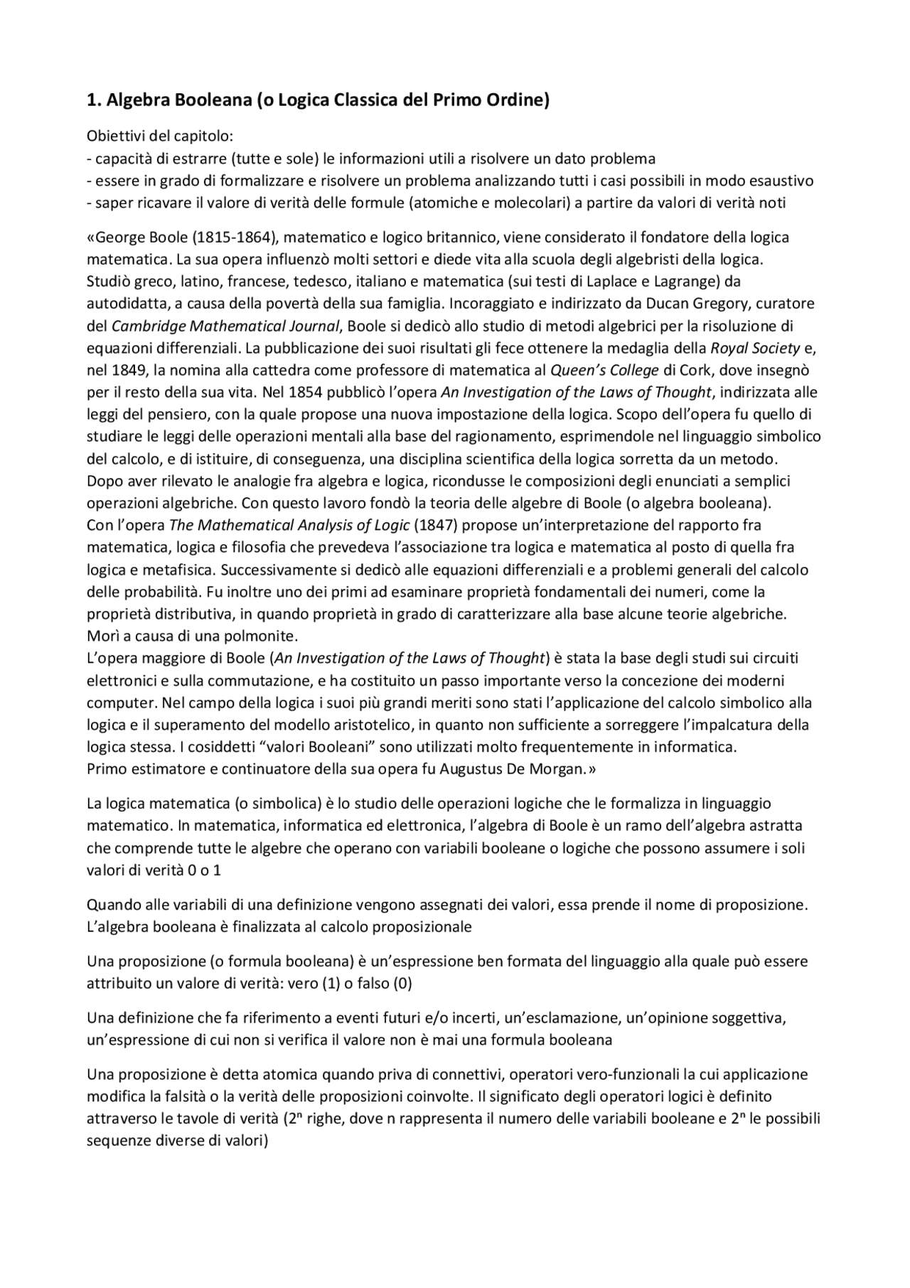 Appunti Esame Di Informatica Appunti Di Elementi Di Informatica Docsity