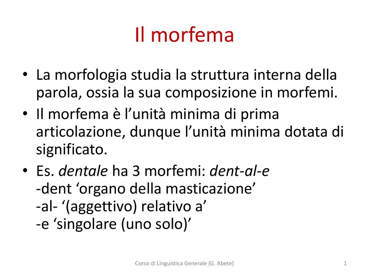 Mappe concettuali di morfologia. | Schemi e mappe concettuali di Filologia romanza | Docsity