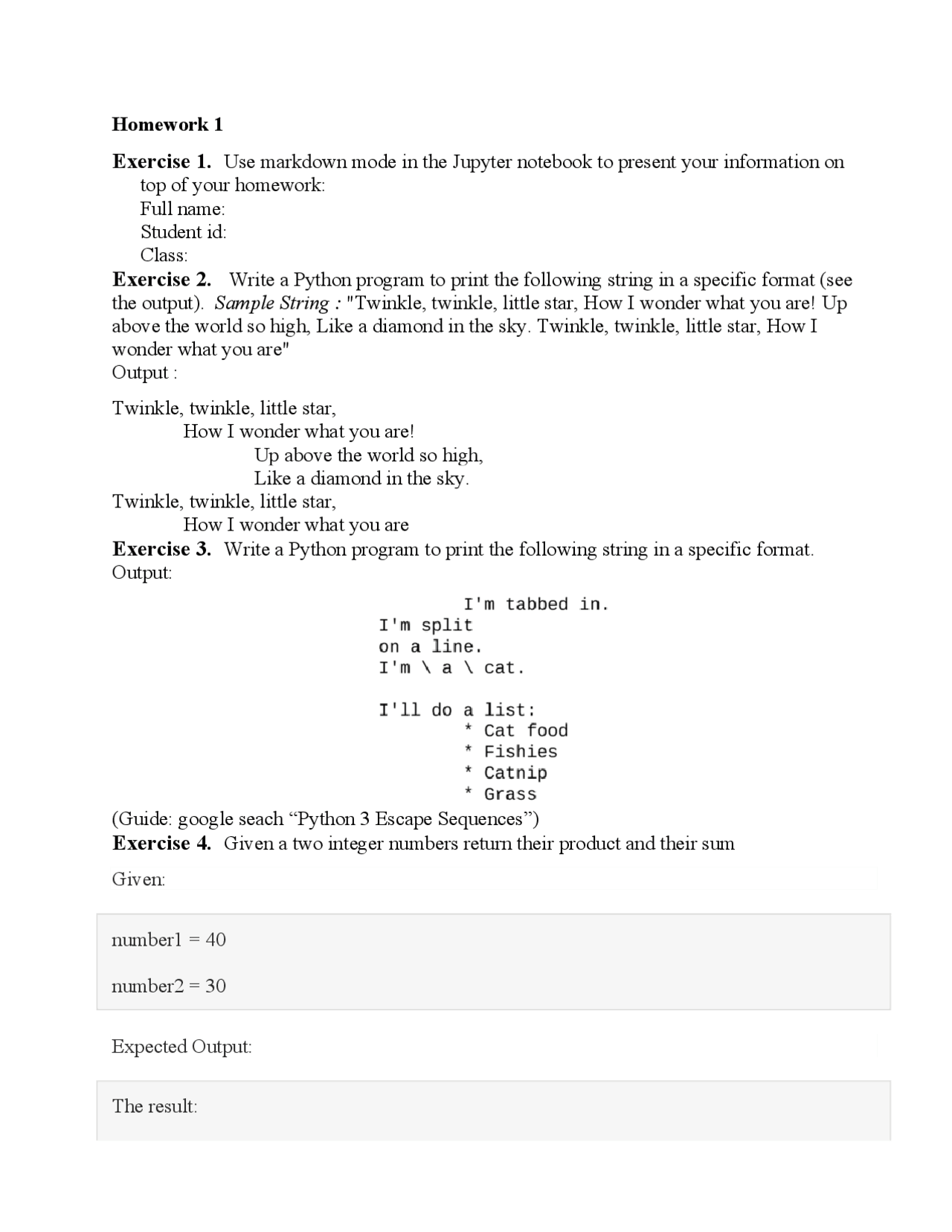 Basic Knowledge About Python Exercises Programming Paradigms Docsity 8537