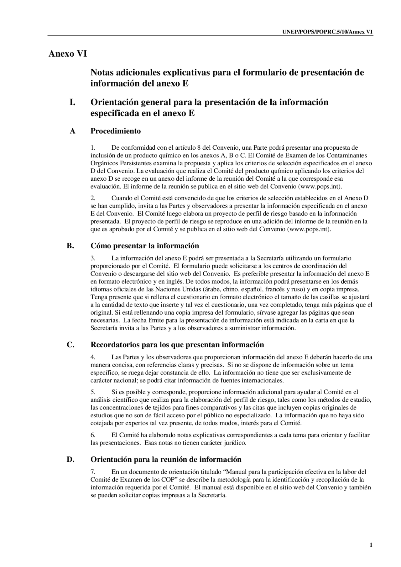 Notas Adicionales Explicativas Para El Formulario De Presentación De
