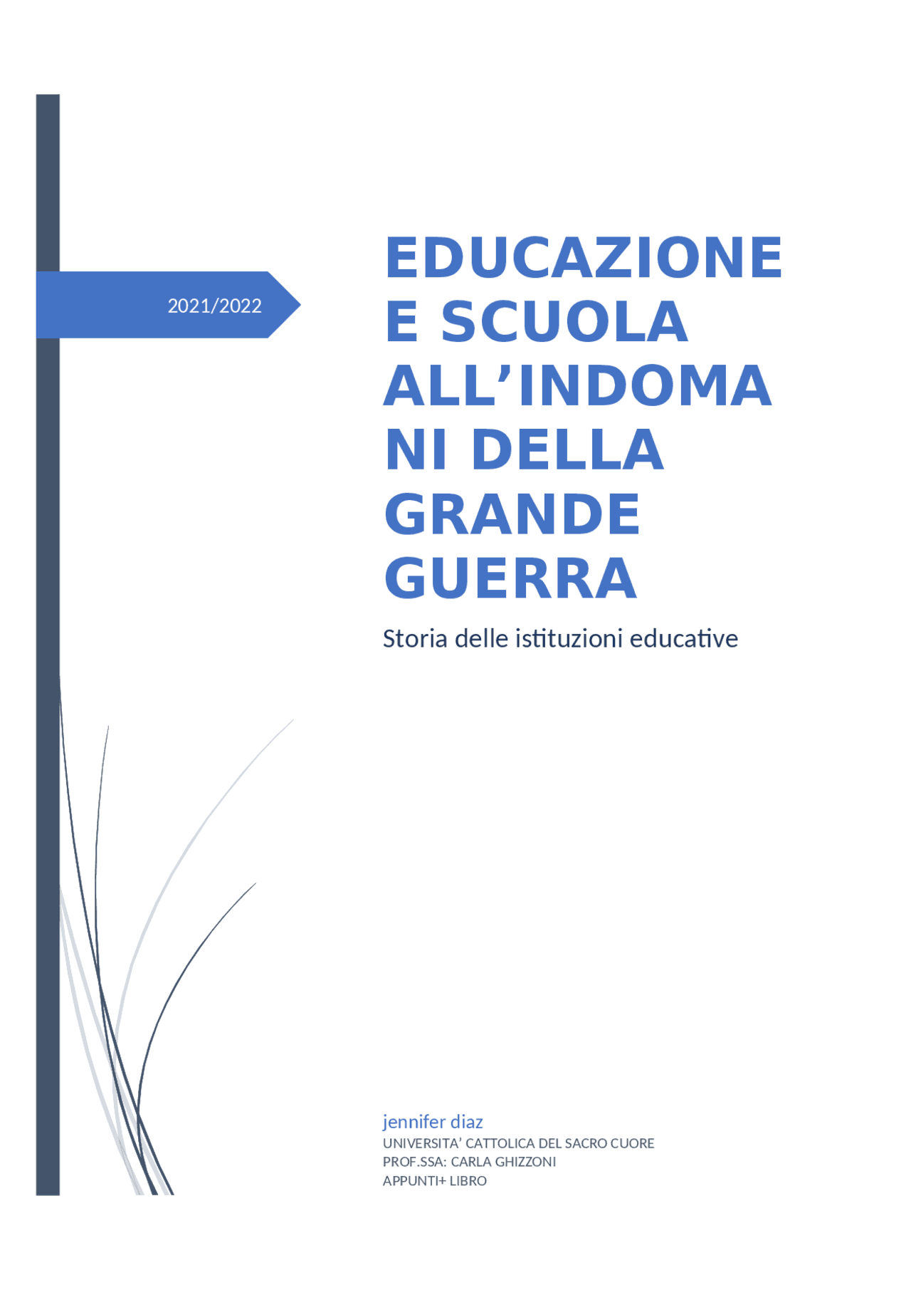 Appunti 2 Semestre Storia Delle Istituzioni Educative Appunti Di
