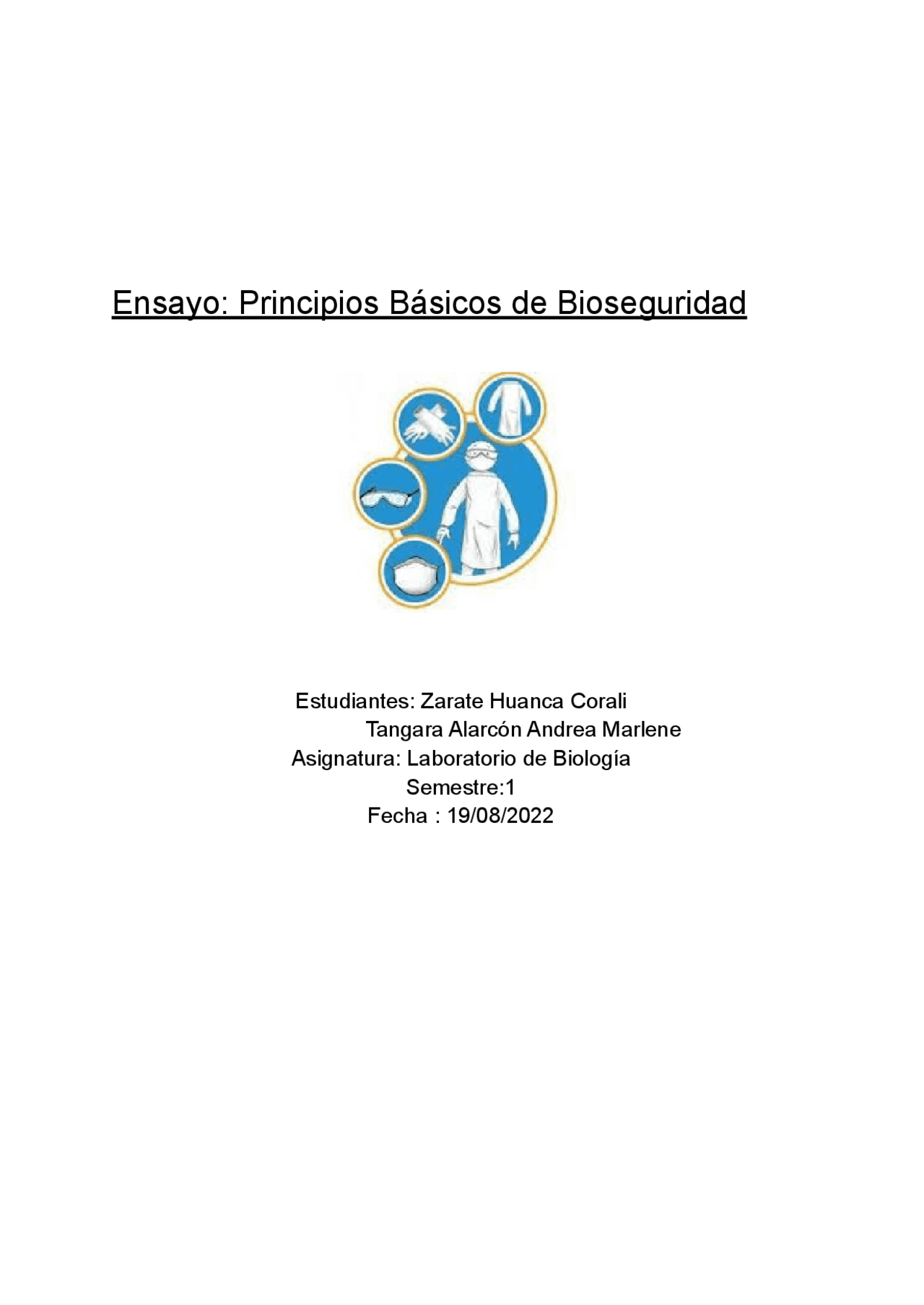 Principios Basicos De Bioseguridad Resúmenes De Biología Celular