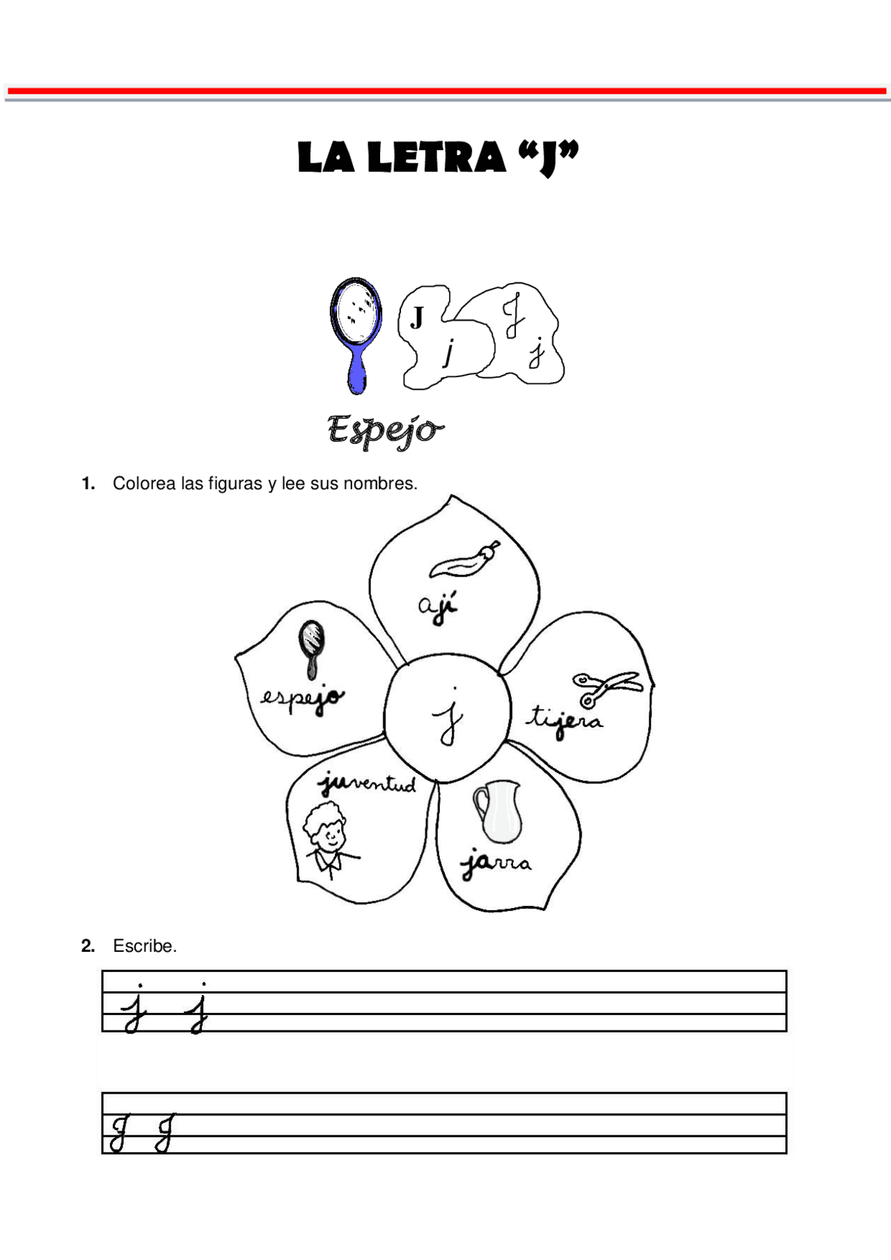 Ficha escolar con ejercicios de lectoescritura para que los niños ...