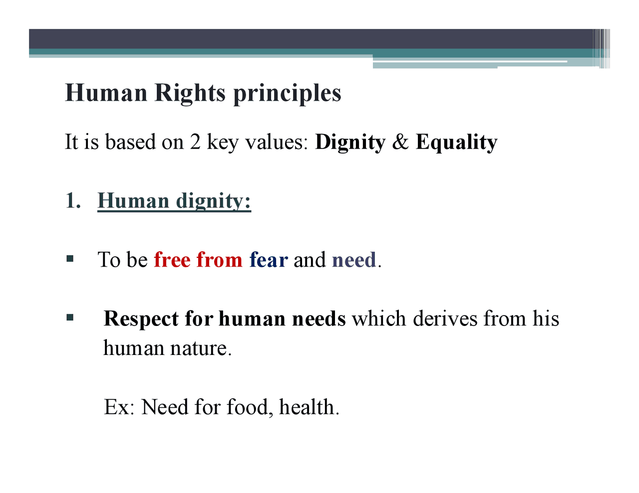 Principles And Other Values Of Human Rights Slides Human Rights Docsity