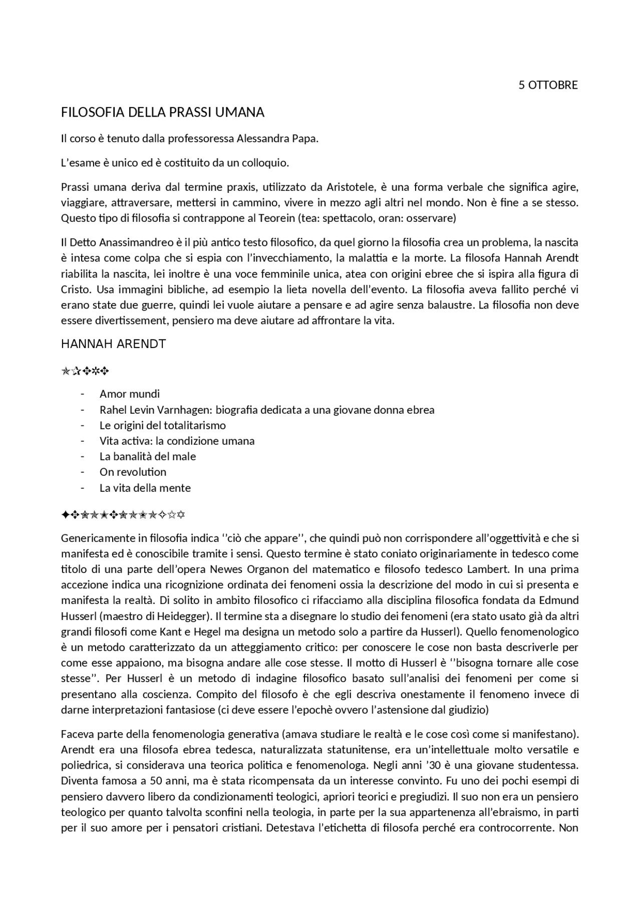Appunti Di Filosofia Della Prassi Umana Appunti Di Filosofia Docsity