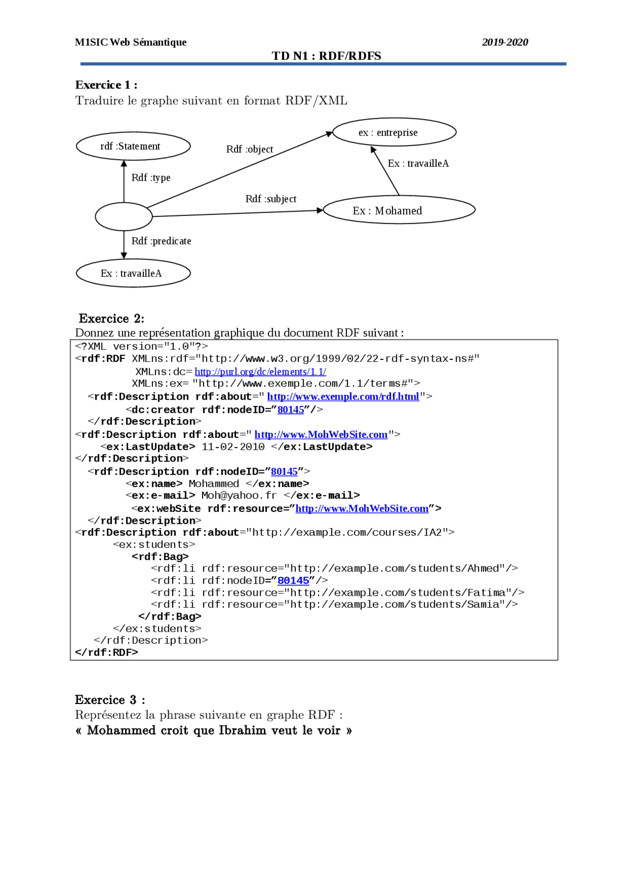 RDF/RDFS Exercises: A Practical Guide to Semantic Web Technologies ...