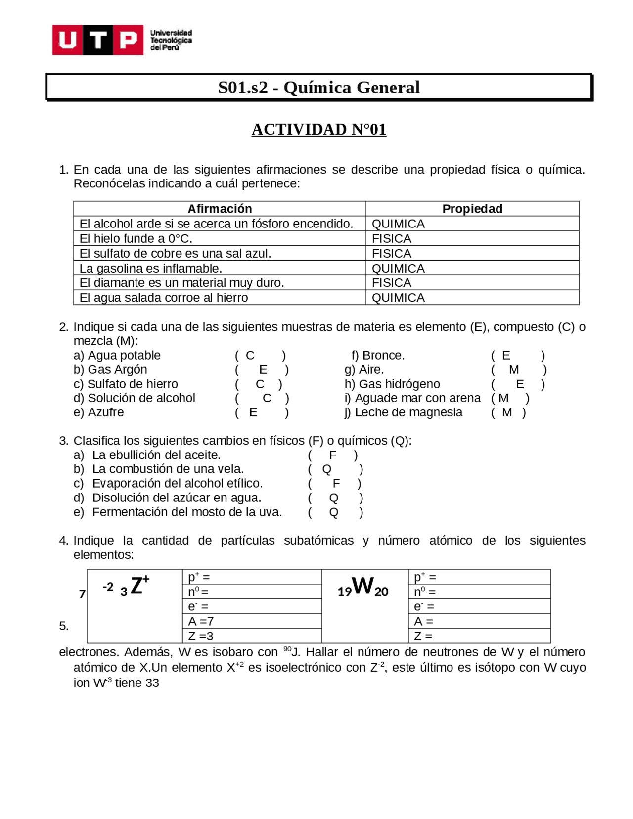 Ejercicios De Quimica Ejercicios De Química Docsity