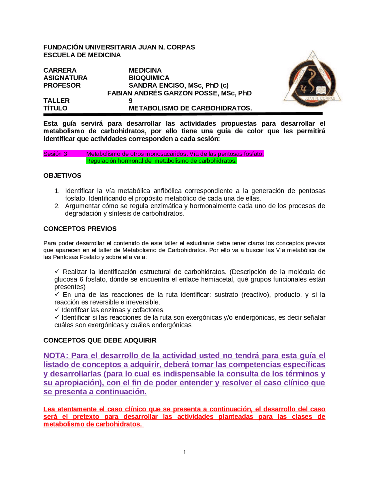 Metabolismo De Carbohidratos Apuntes De Bioquímica Docsity