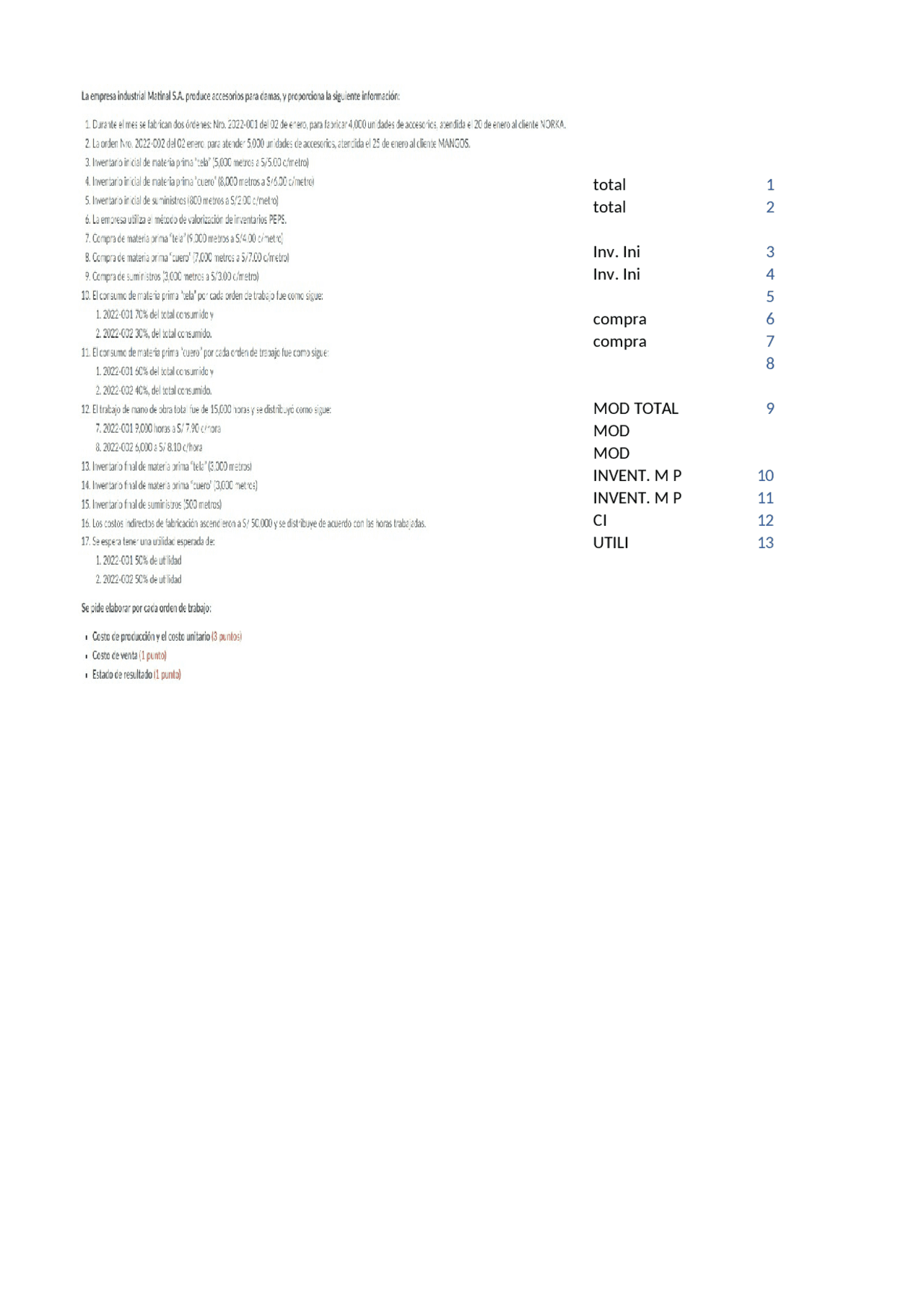 Costos Industriales Ejercicios Ejercicios De Matemáticas Docsity
