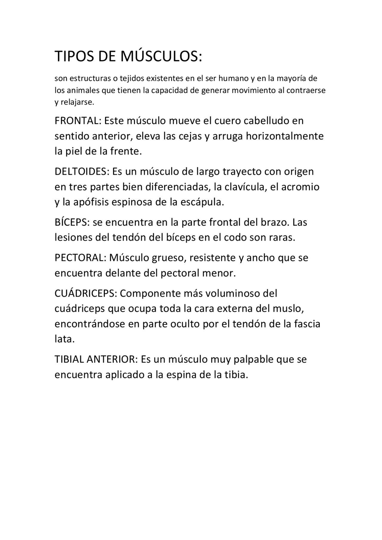 Tipos De MÚsculos En La AnatomÍa Apuntes De Anatomía Aplicada Docsity