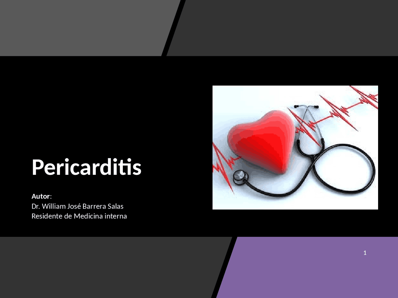 Pericarditis infecciosa | Diapositivas de Medicina | Docsity