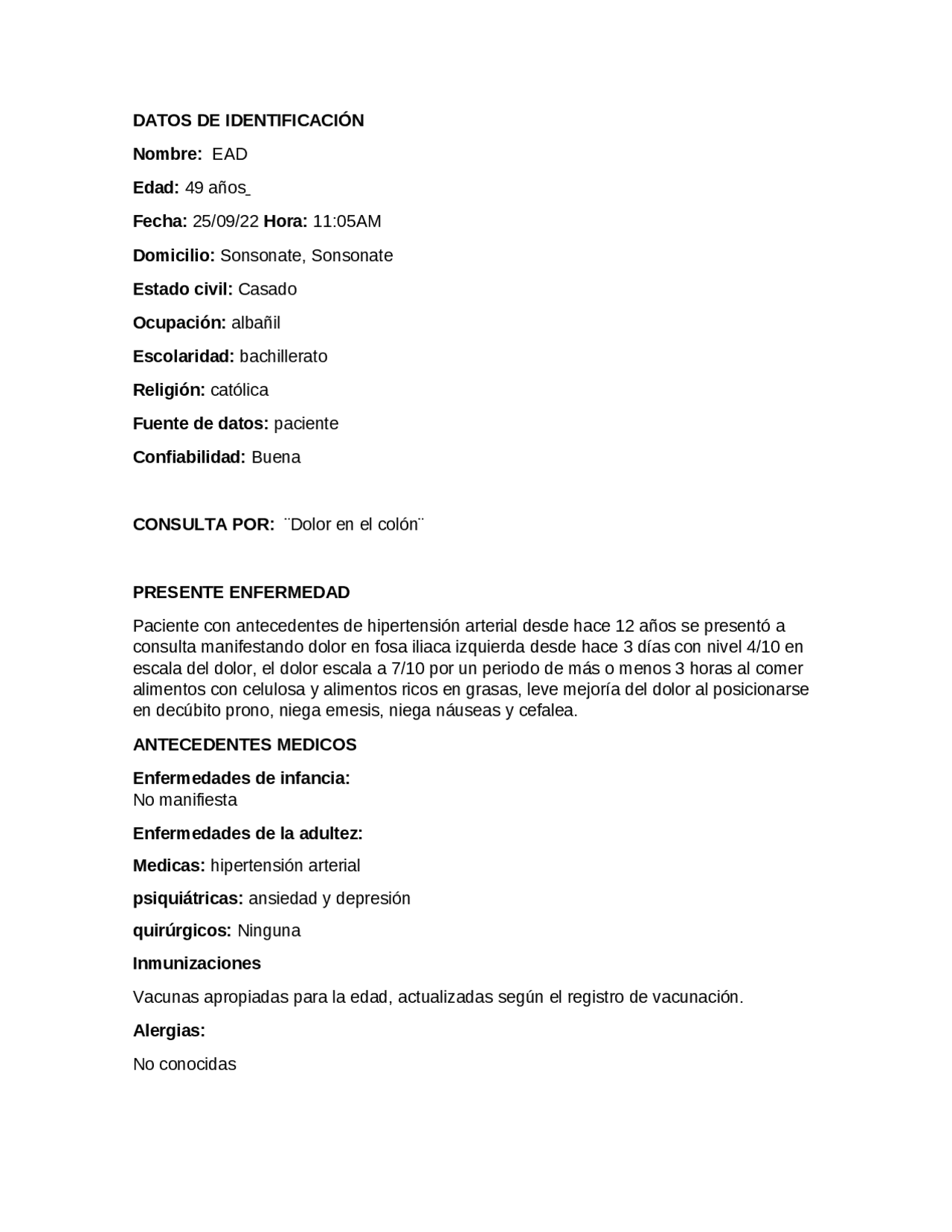 Ejemplos De Ejercicios De Medicina Ejercicios De Diagnóstico Docsity