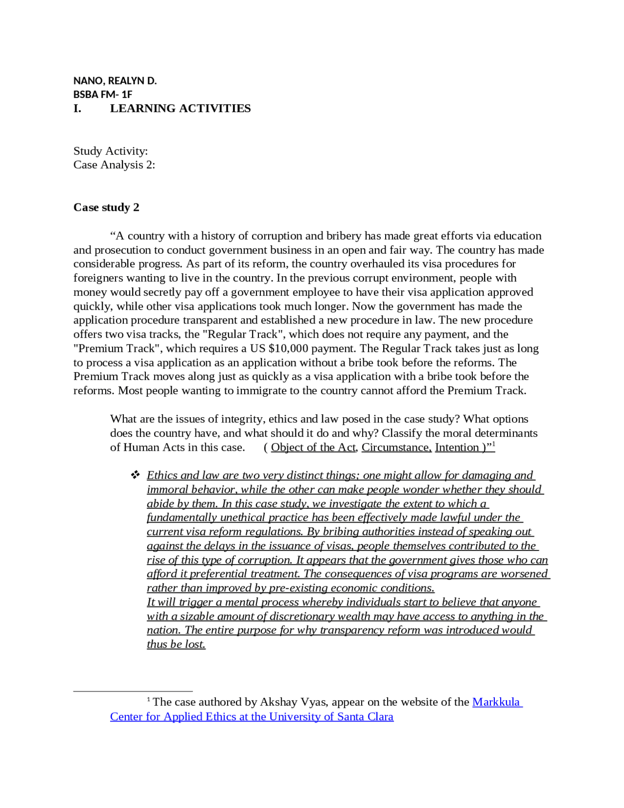 Chapter Iii Ge Ethics Assignments Ethics Docsity