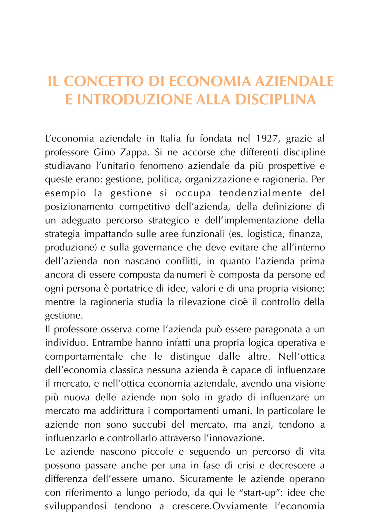 Appunti Semplificati E Ben Strutturati Di Economia Aziendale Appunti