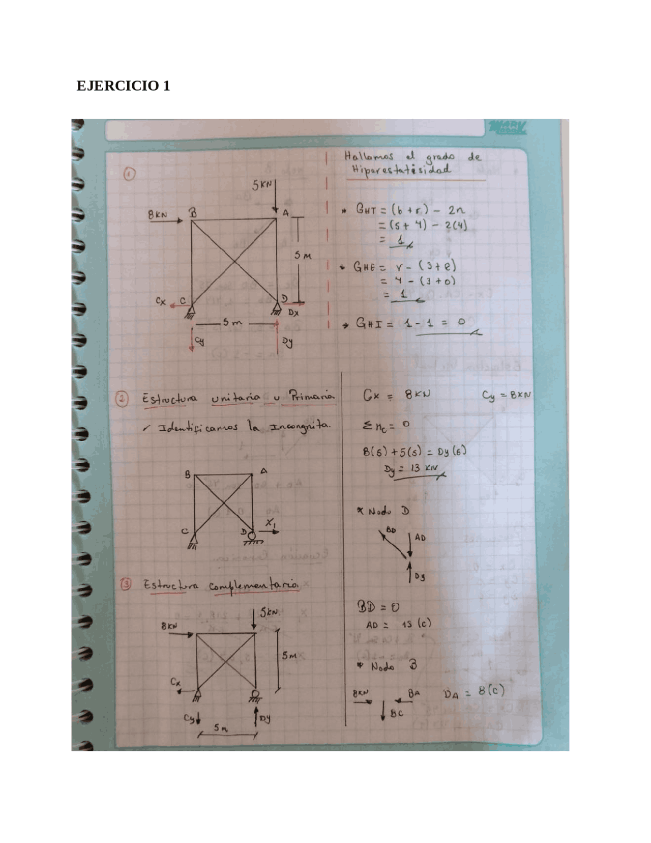 Examen de análisis estructural 1 | Exámenes de Análisis Estructural | Docsity