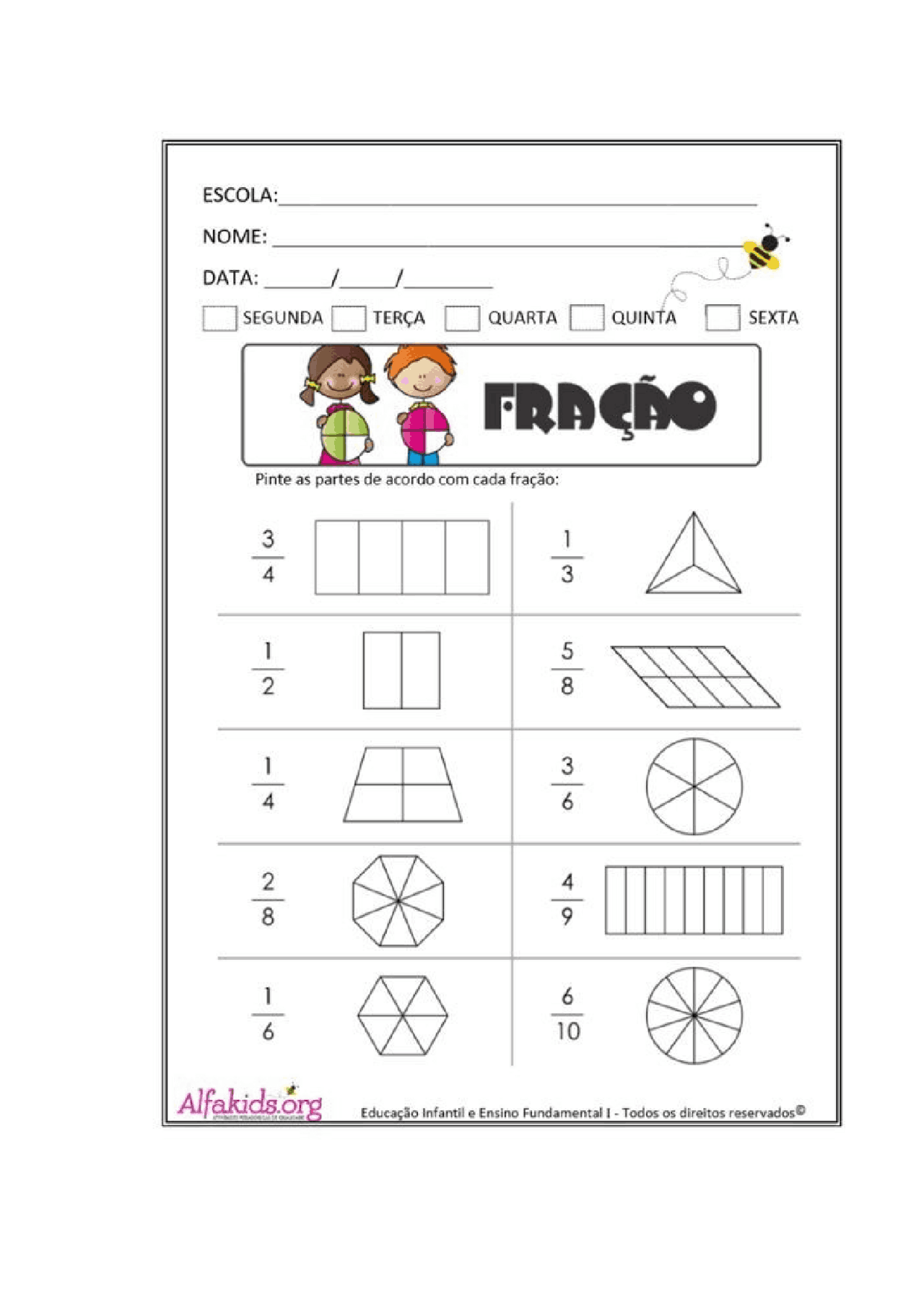 Frações Simplificadas Exercícios Matemática Docsity