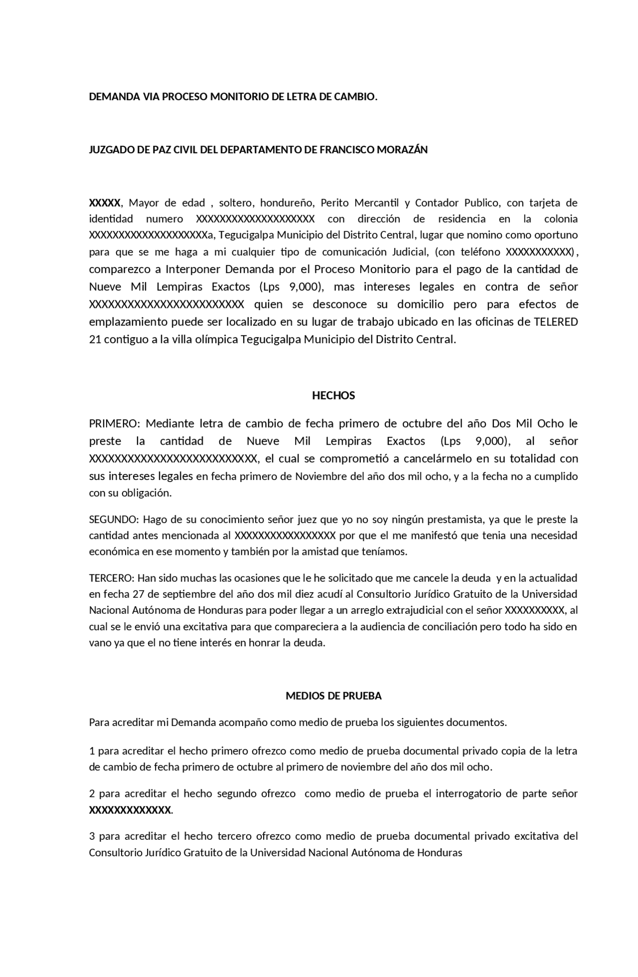 Demanda Por Medio Del Proceso Monitorio Lectures De Droit Pénal Docsity