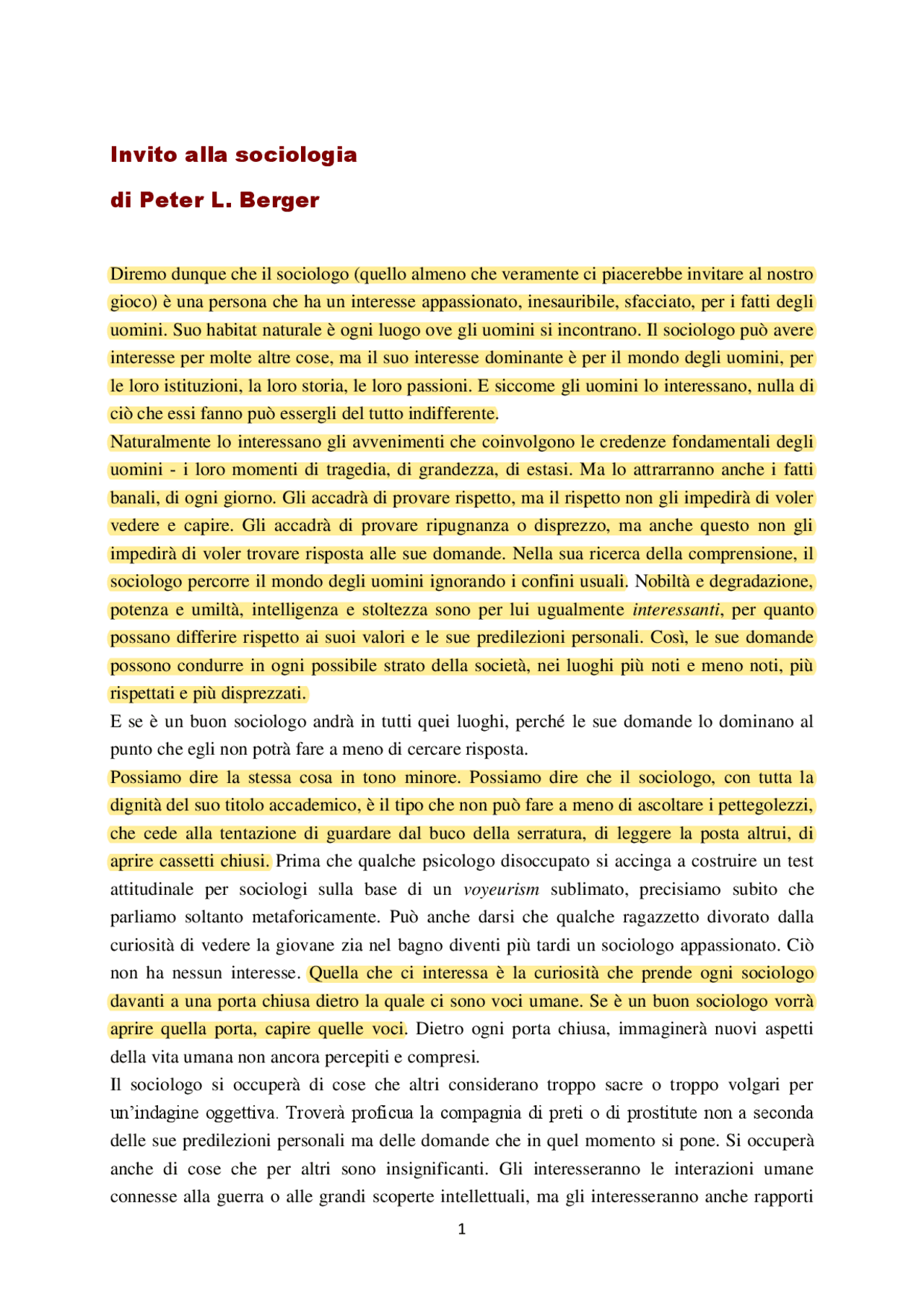 Pensiero Sociologico Appunti Di Sociologia Docsity