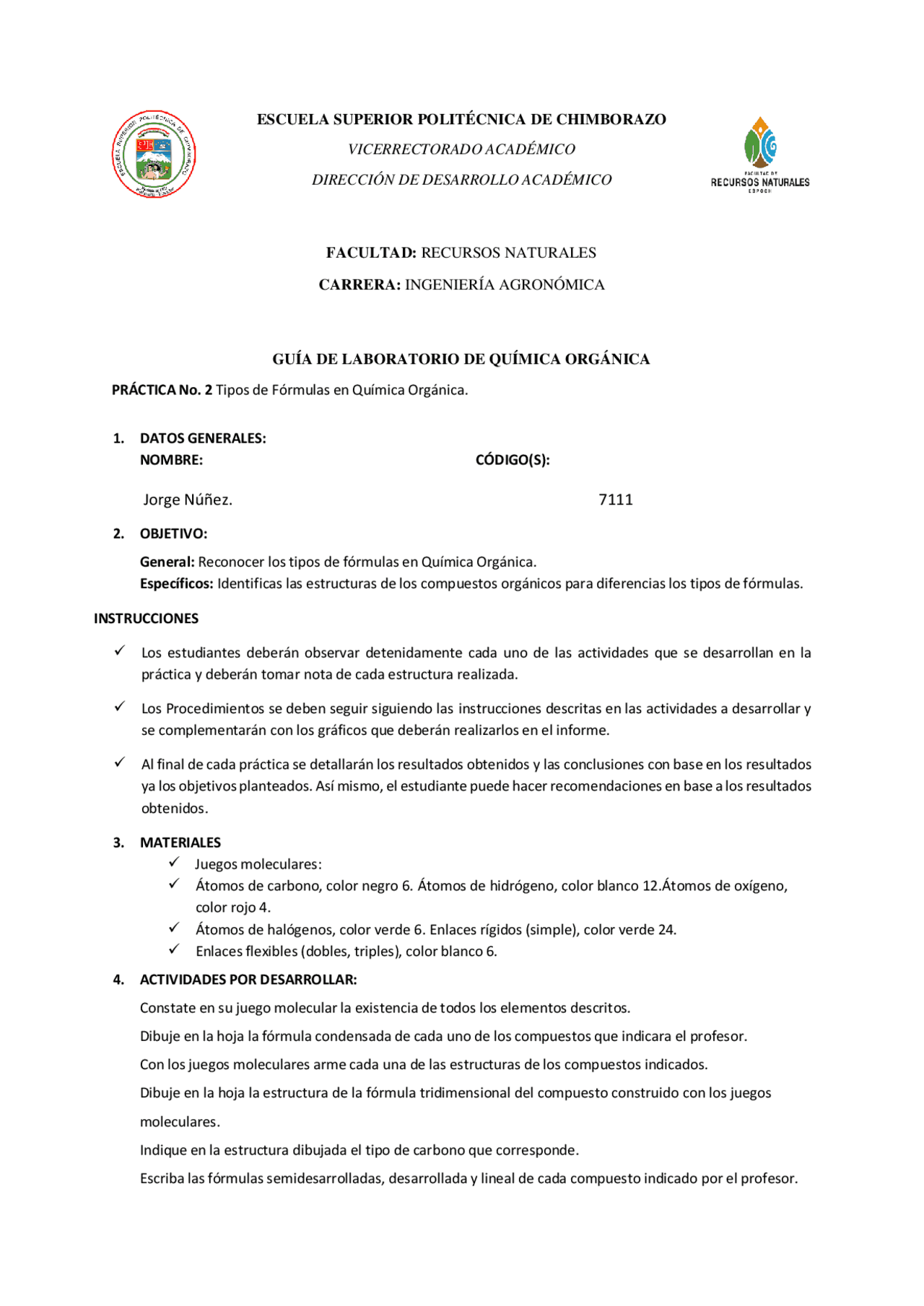 Informe De Laboratorio Resúmenes De Química Docsity