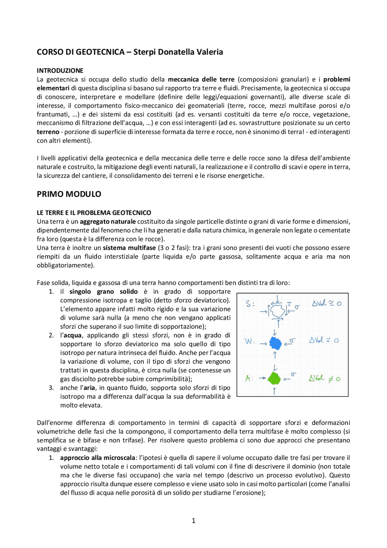 Geotecnica Modulo 1 Appunti Di Geotecnica Docsity