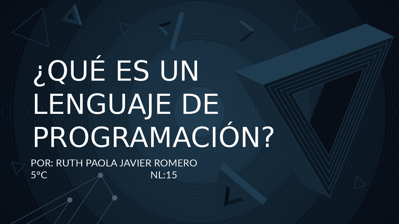 LENGUAJE DE PROGRAMACION | Diapositivas de Informática | Docsity