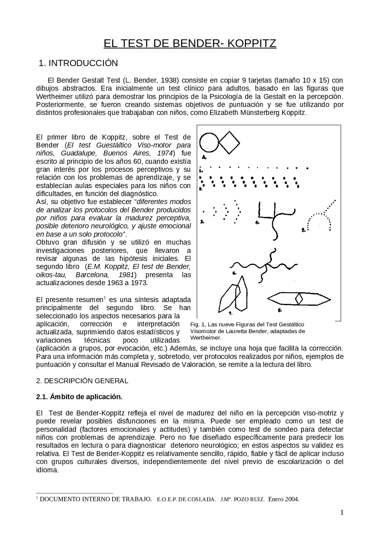 Test de Bender infantil - Evaluación Psicométrica - Psicología ...