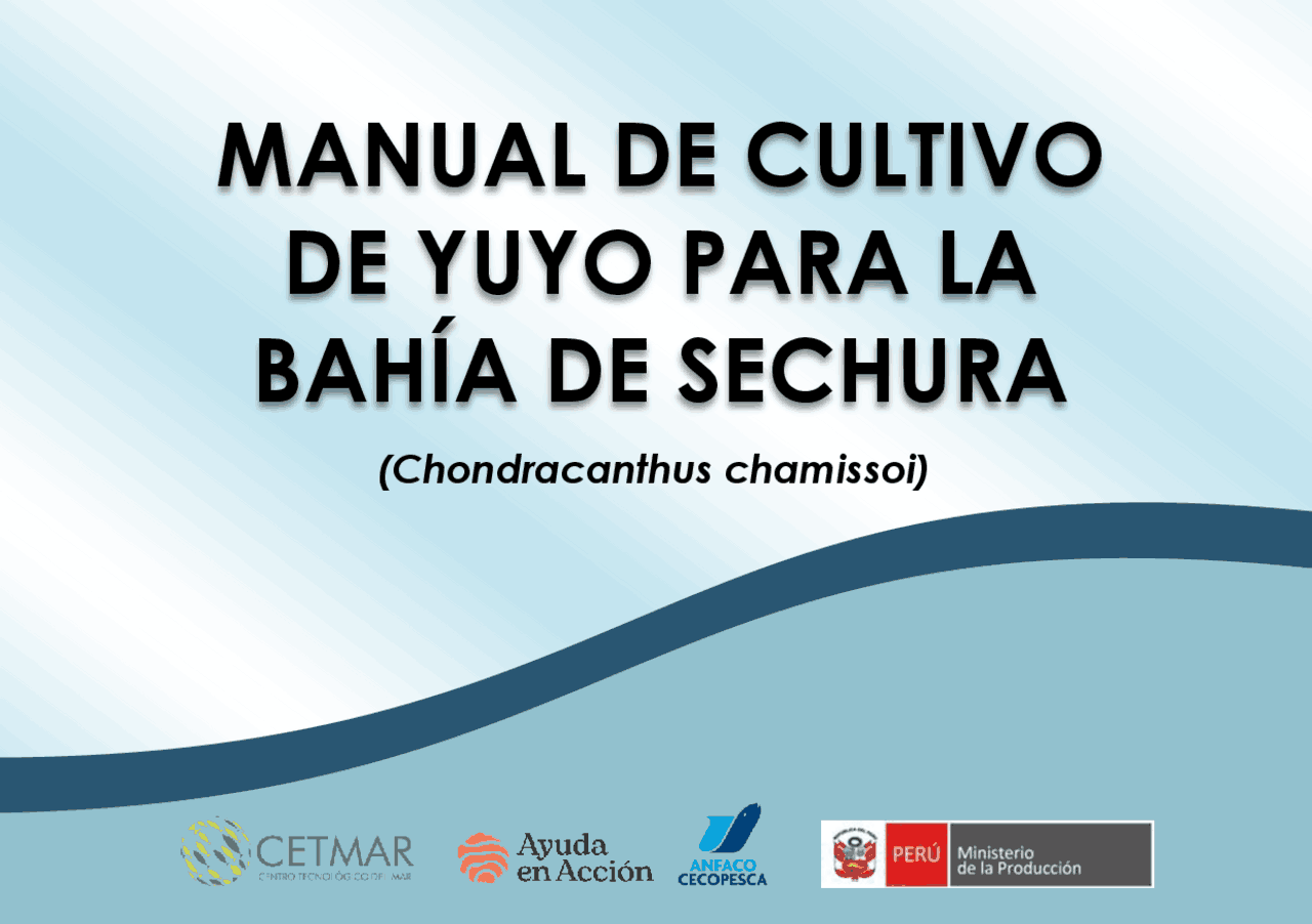 MANUAL DEL CULTIVO DE YUYO | Guías, Proyectos, Investigaciones de ...