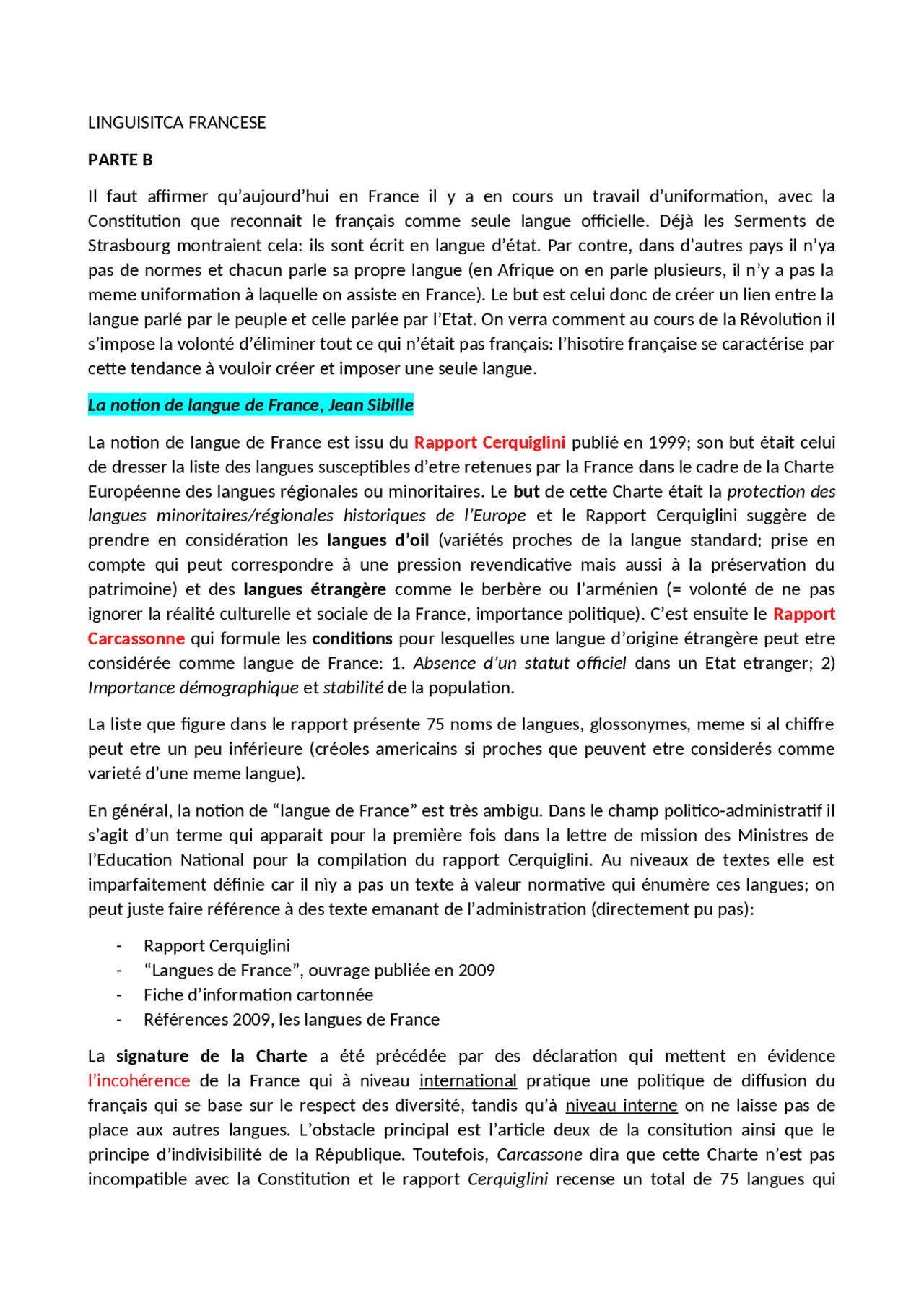 Appunti Parte B Del Modulo Di Linguistica Francese Ii Schemi E Mappe