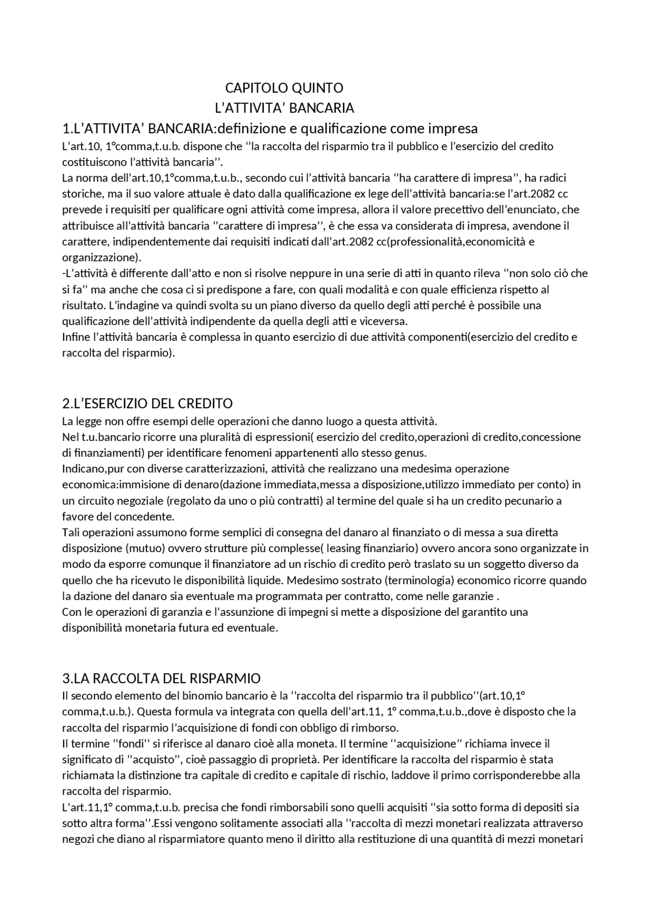 Diritto Bancario Capriglione Appunti Di Diritto Bancario Docsity