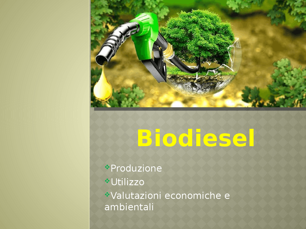 Biodiesel Powerpoint Slide Di Chimica Docsity