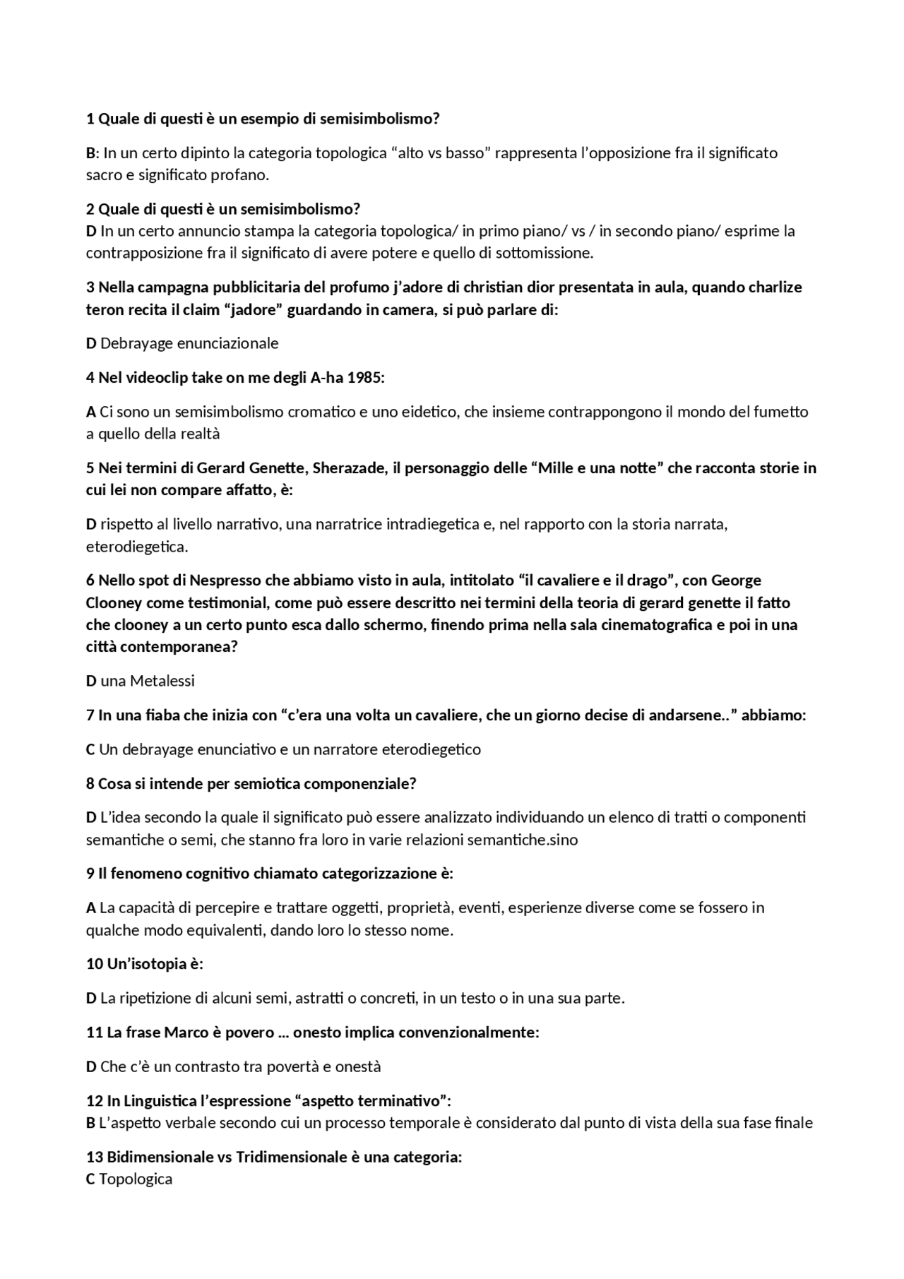 Crocette Esame Semiotica E Storytelling Prove Desame Di Semiotica
