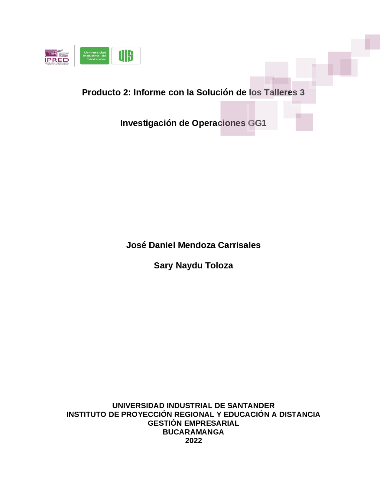Taller 2 De Programación Lineal Ejercicios De Investigación De