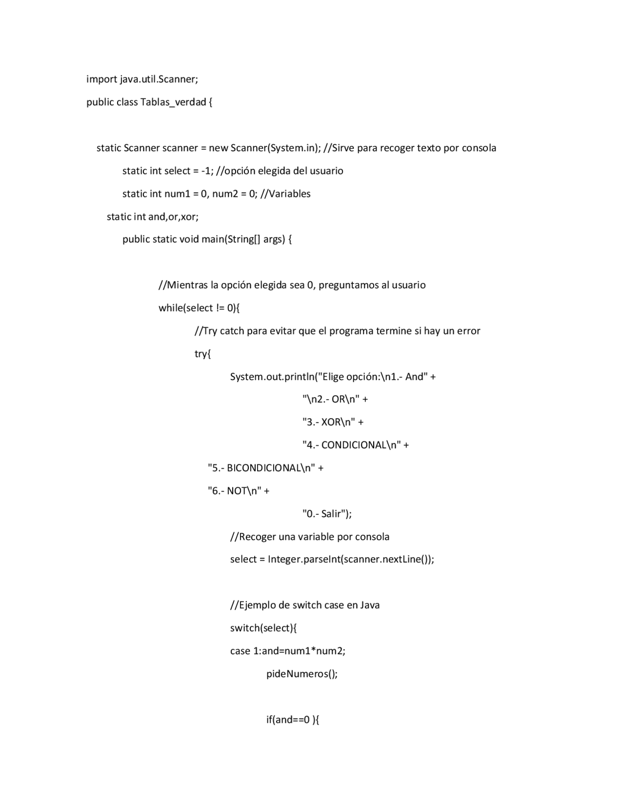 Tablas De Verdad Programa Netbeans Ejercicios De Programación Java