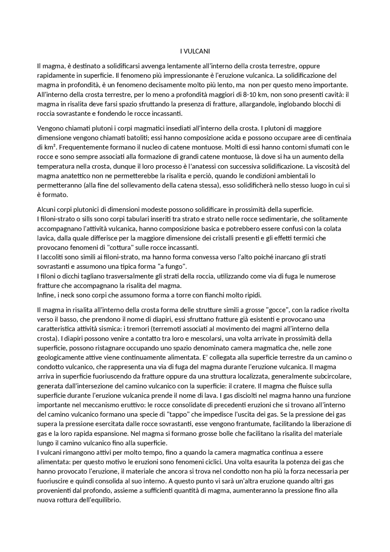 I Vulcani E I Terremoti Appunti Di Scienze Della Terra Docsity
