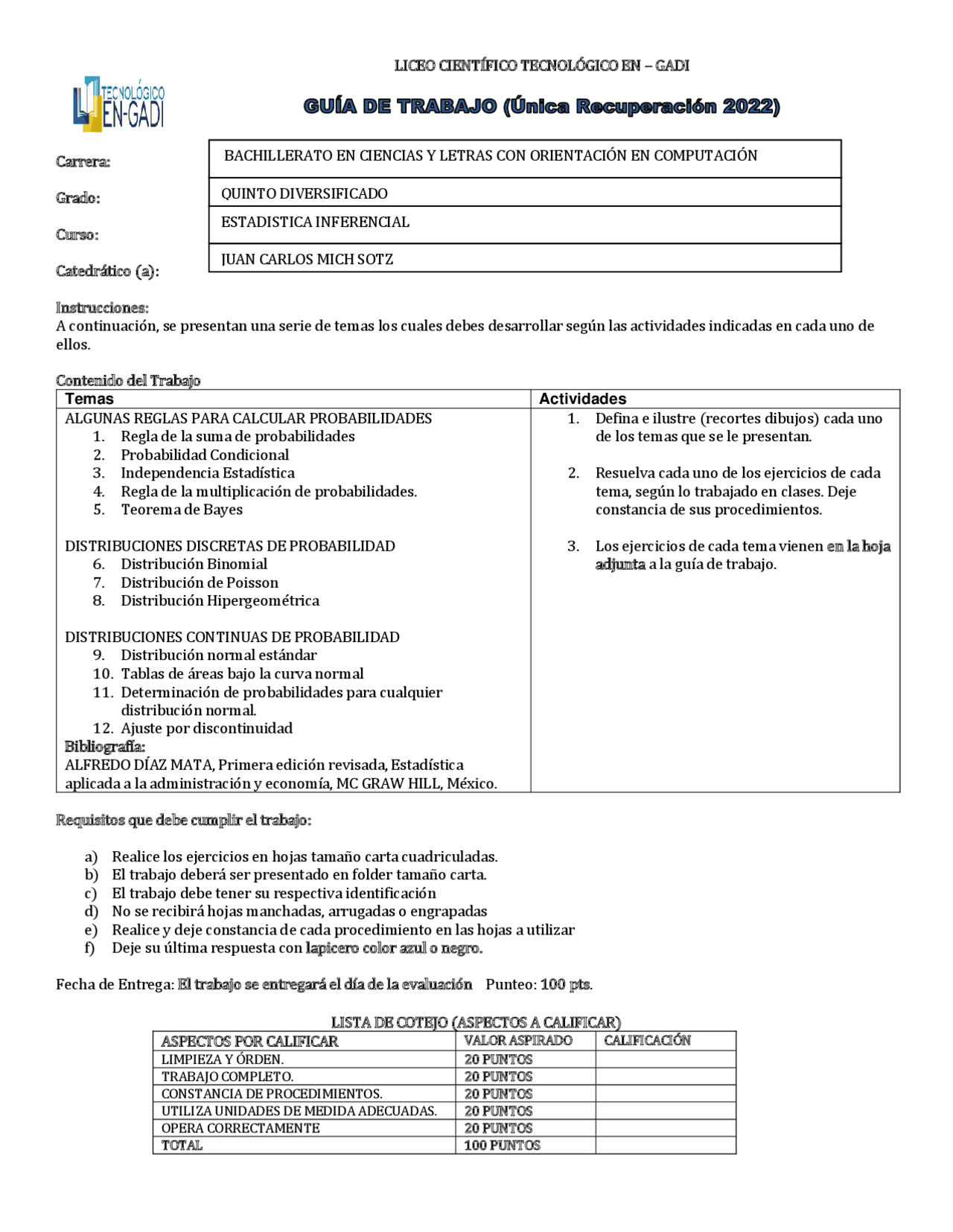 Mathematics And Estadistica Lecture Notes Mathematics Docsity