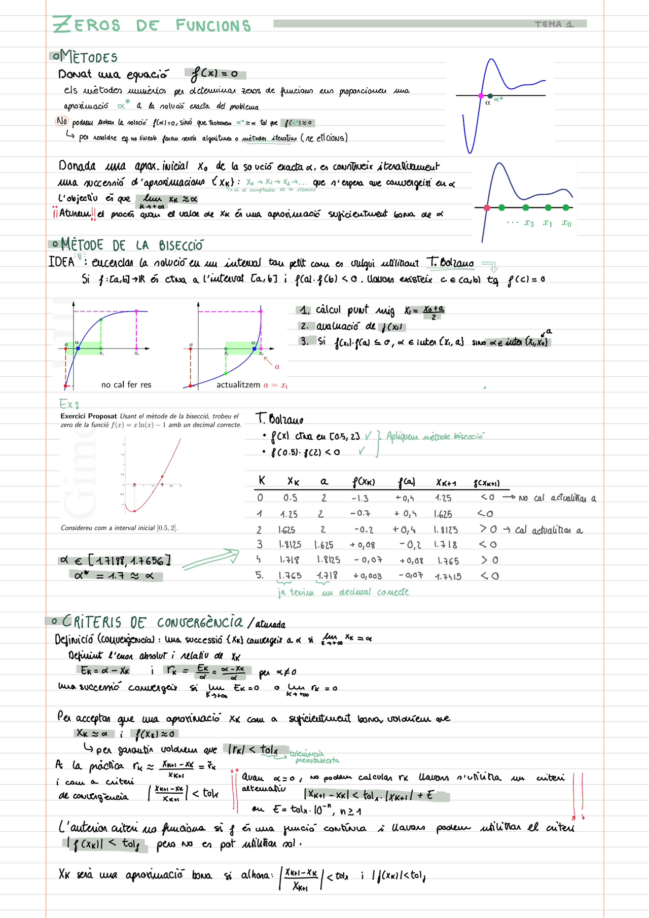 Resum calcul numeric i equacions diferencials | Resúmenes de Cálculo ...