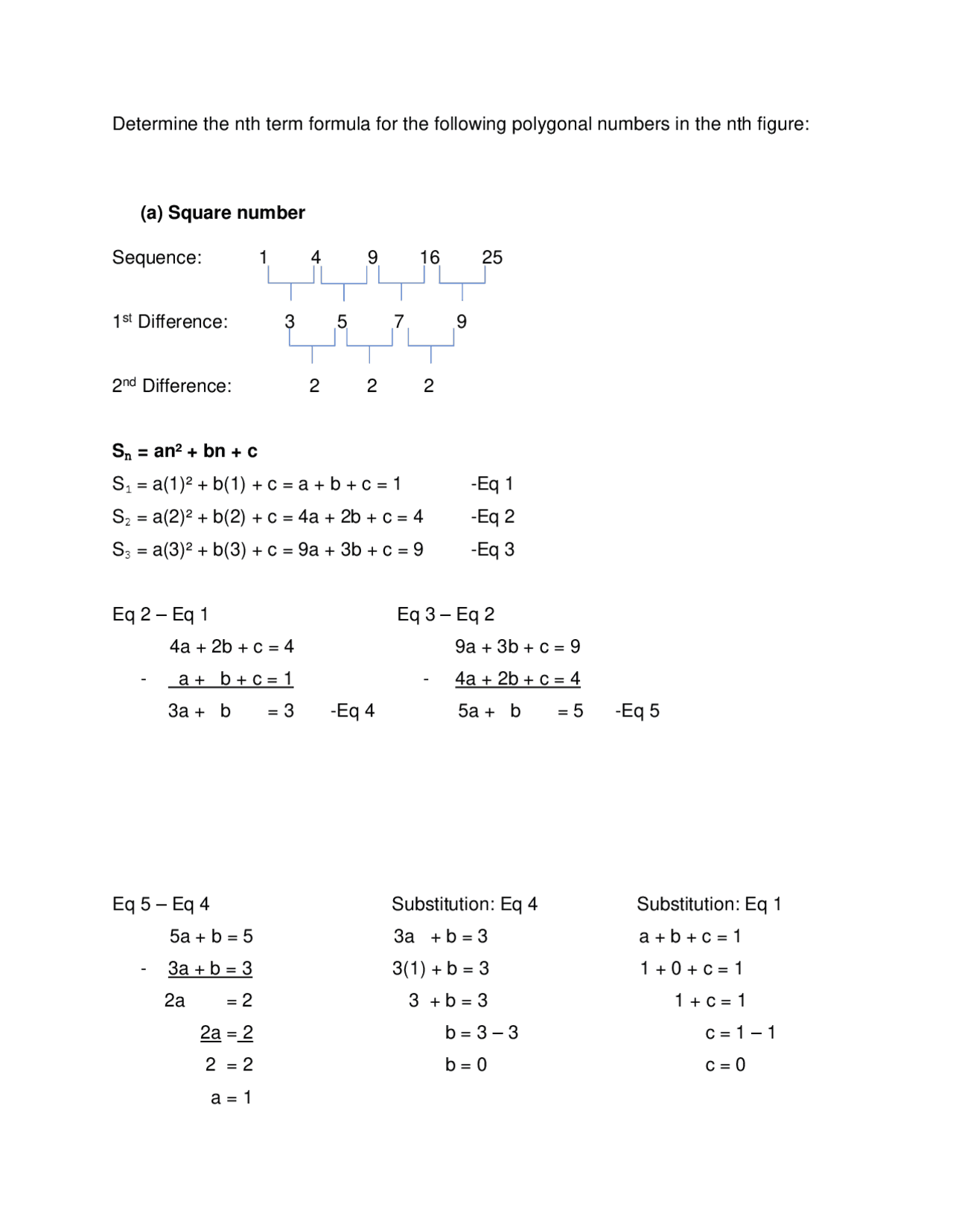 Nth Term Of Polygon Solution Assignments Mathematics Docsity