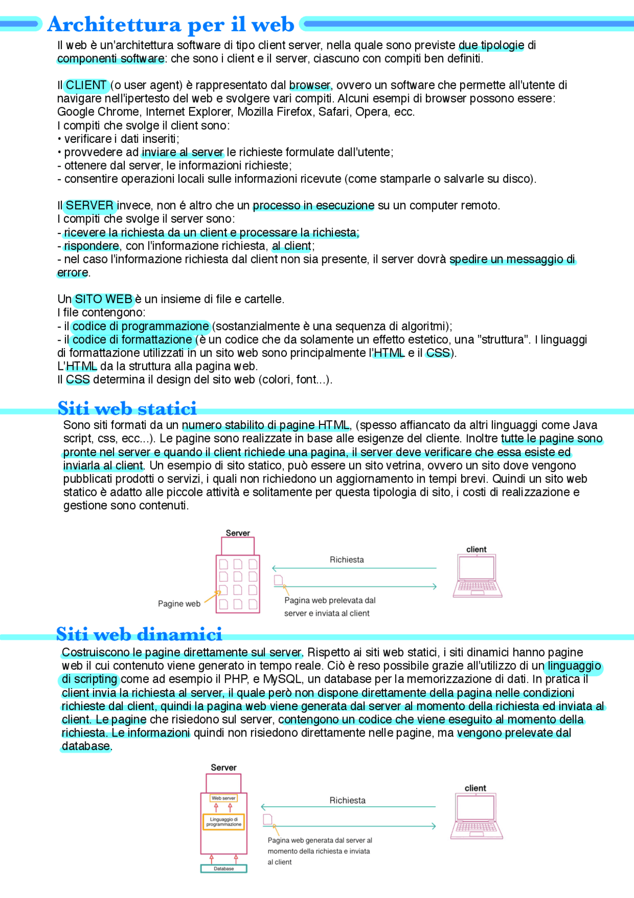 Architettura Per Il Web Appunti Di Informatica Docsity