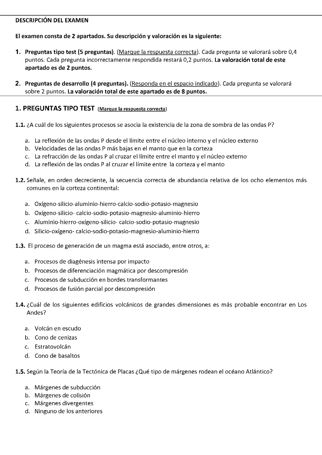 Preparatorio Para Examenes Apuntes De Geología Docsity