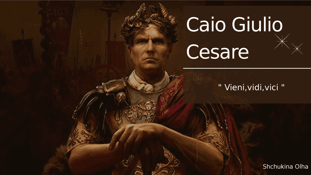 Caio Giulio Cesare (Vieni,Vidi,Vici) | Slide di Italiano | Docsity