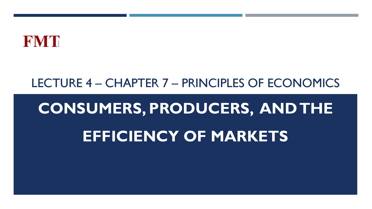 Principles of Economics chapter 4 | Lecture notes Microeconomics | Docsity