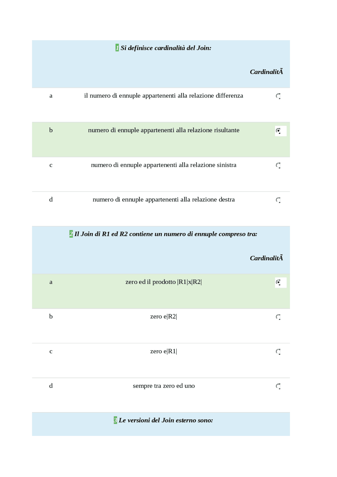 Tipologie Di Join Esercizi Di Ingegneria Economica Docsity