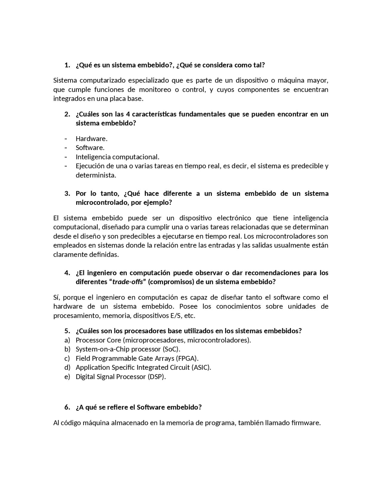 Cuestionario arduino | Ejercicios de Arquitectura de ordenadores | Docsity